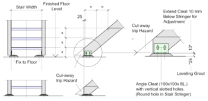 Stairways – Base Connections to a Concrete Floor – Structural Detailer