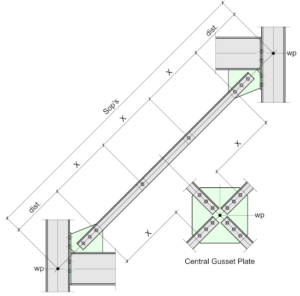 Typical Vertical Bracing Connections Double (Battened) Angles ...